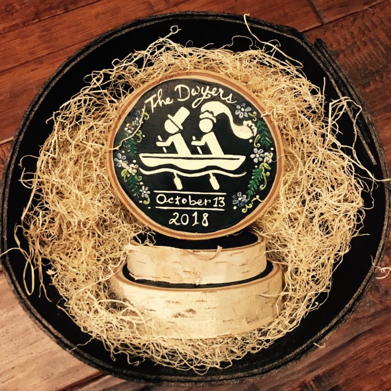 Canoe Couple Wedding Cake Topper - Holly Hills Lane